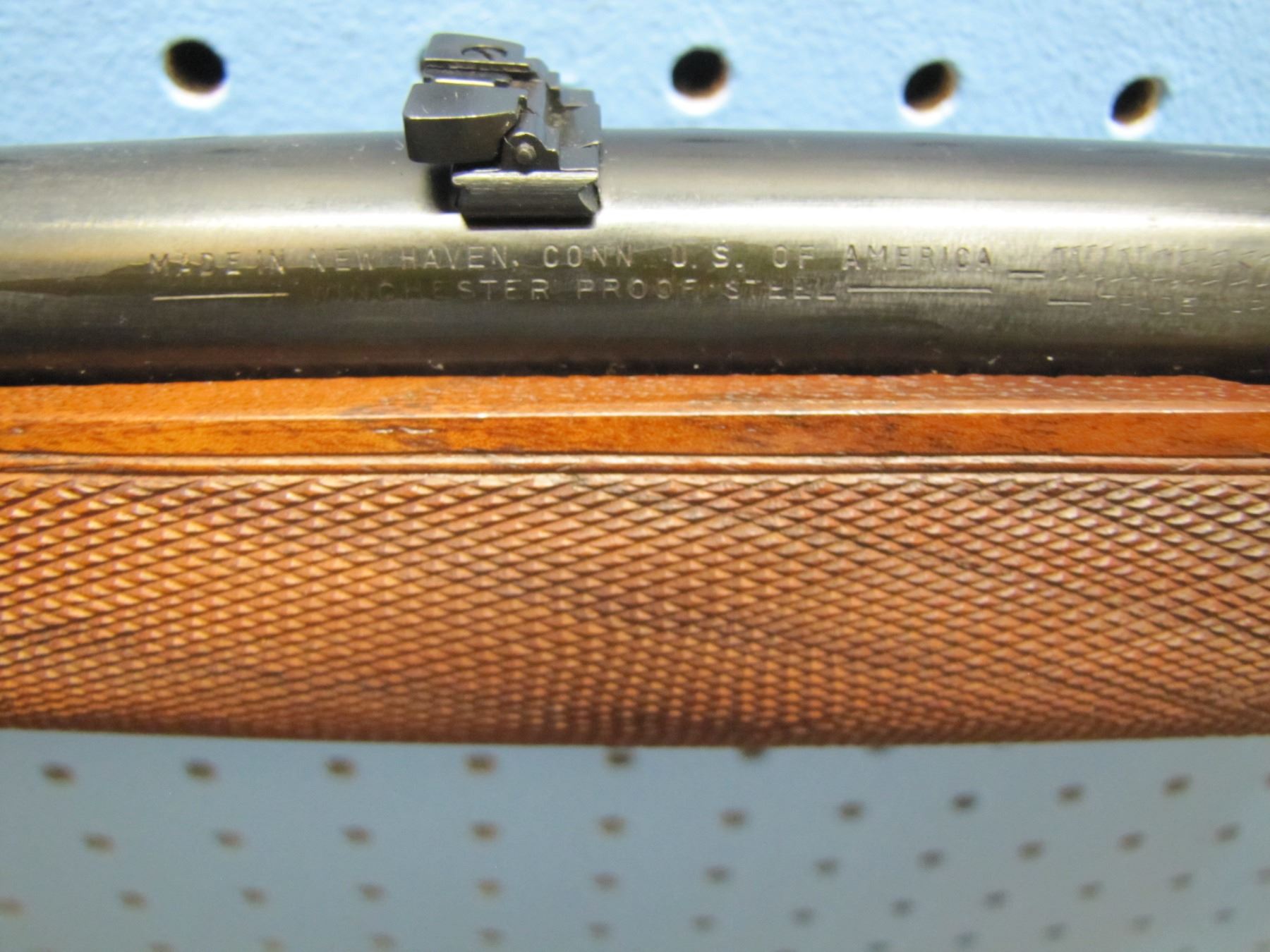 Winchester Model 43; bolt action; .22 Hornet Ackley improved; clip; S/N ...