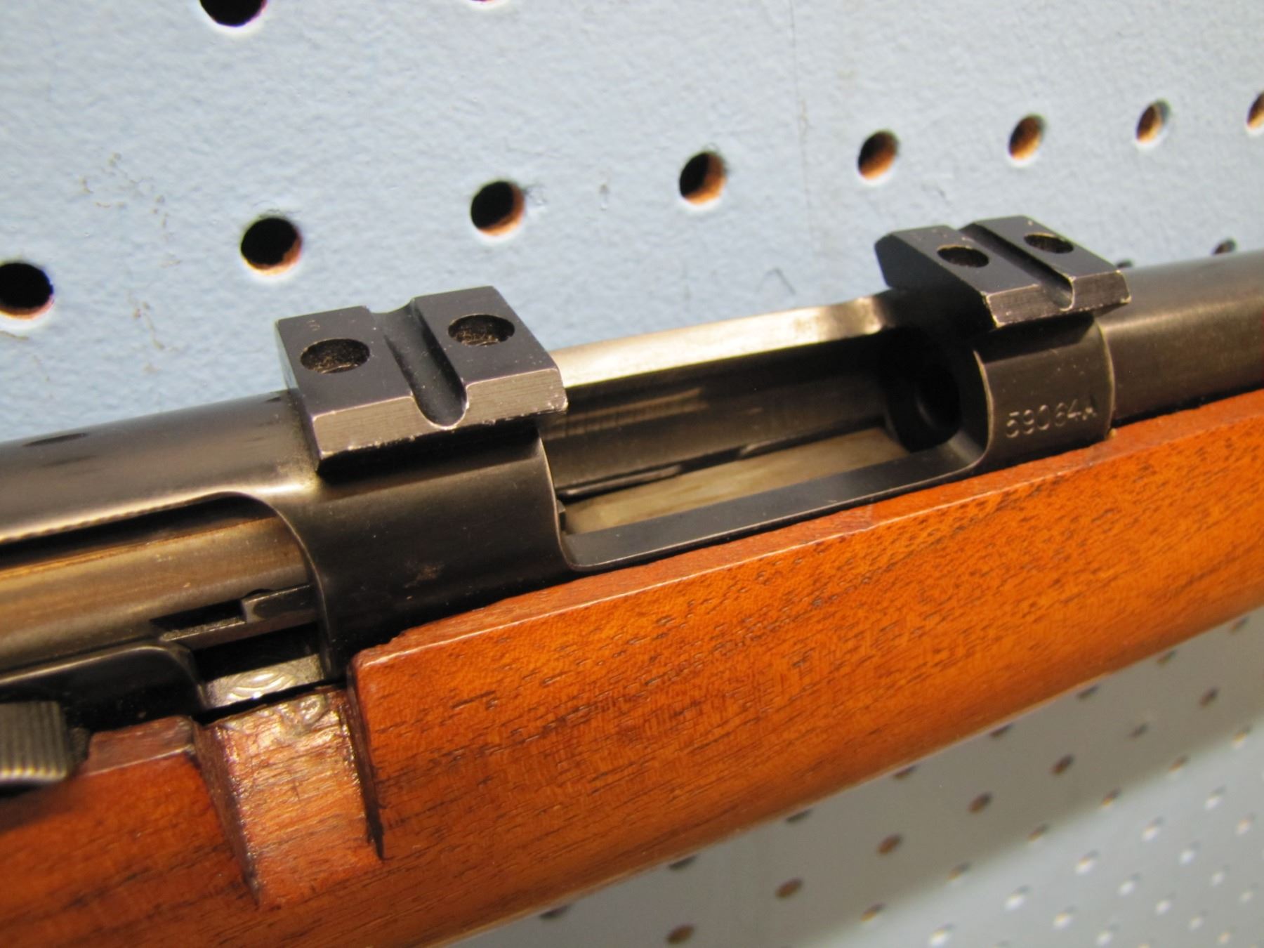 Winchester Model 43; bolt action; .22 Hornet Ackley improved; clip; S/N ...