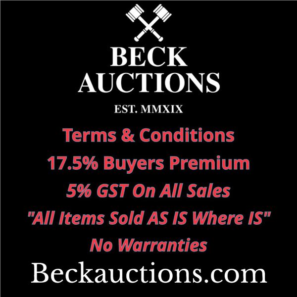 Beck Auctions Inc Terms And Conditions Beck Auctions Inc