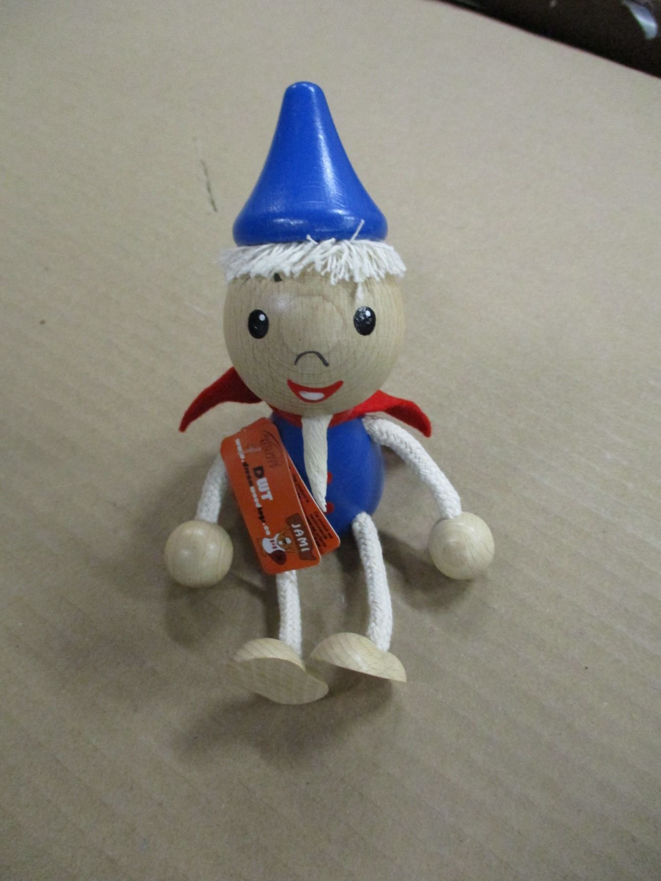 NEW: SITTING DWARF WOODEN TOY (APPROX. 4")