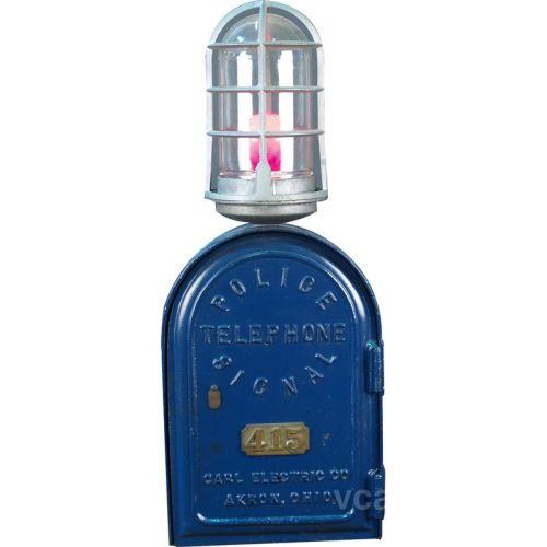 Cast Iron Police Call Box w/ Red Light