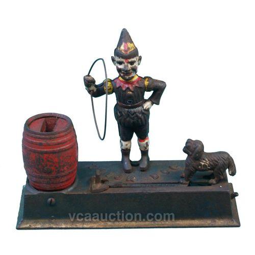 Trick Dog Mechanical Bank w/ Key Made By Hubley C. 1925