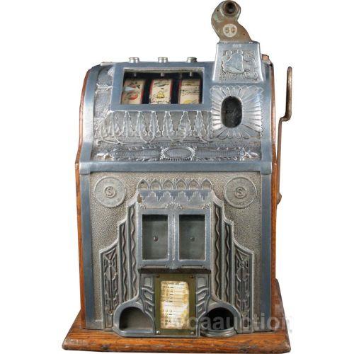 5 Cent Mills/Sheffler Bros Conversion Slot Machine w/ S