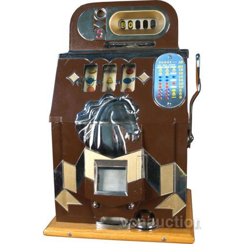 5 Cent Mills Horsehead Bonus Slot Machine Restored
