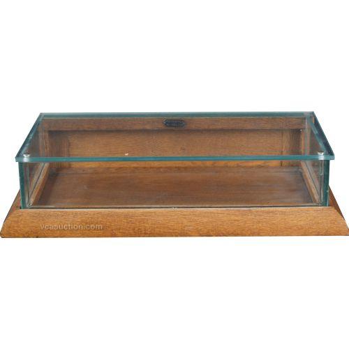 Oak & Glass Display Case- 17-1/2"x4-1/4"x9" Deep - Open