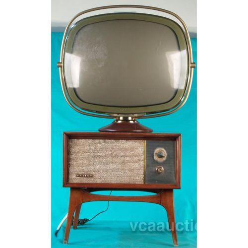 Philco Predicta TV- Rare w/ Umbilical Cord. Works, Floo