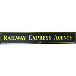 "Railway Express Agency" Porcelain Sign 12"x20"