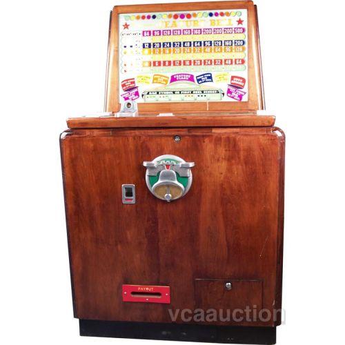 5 Cent 1949 Universal Feature Bell Console Slot Machine