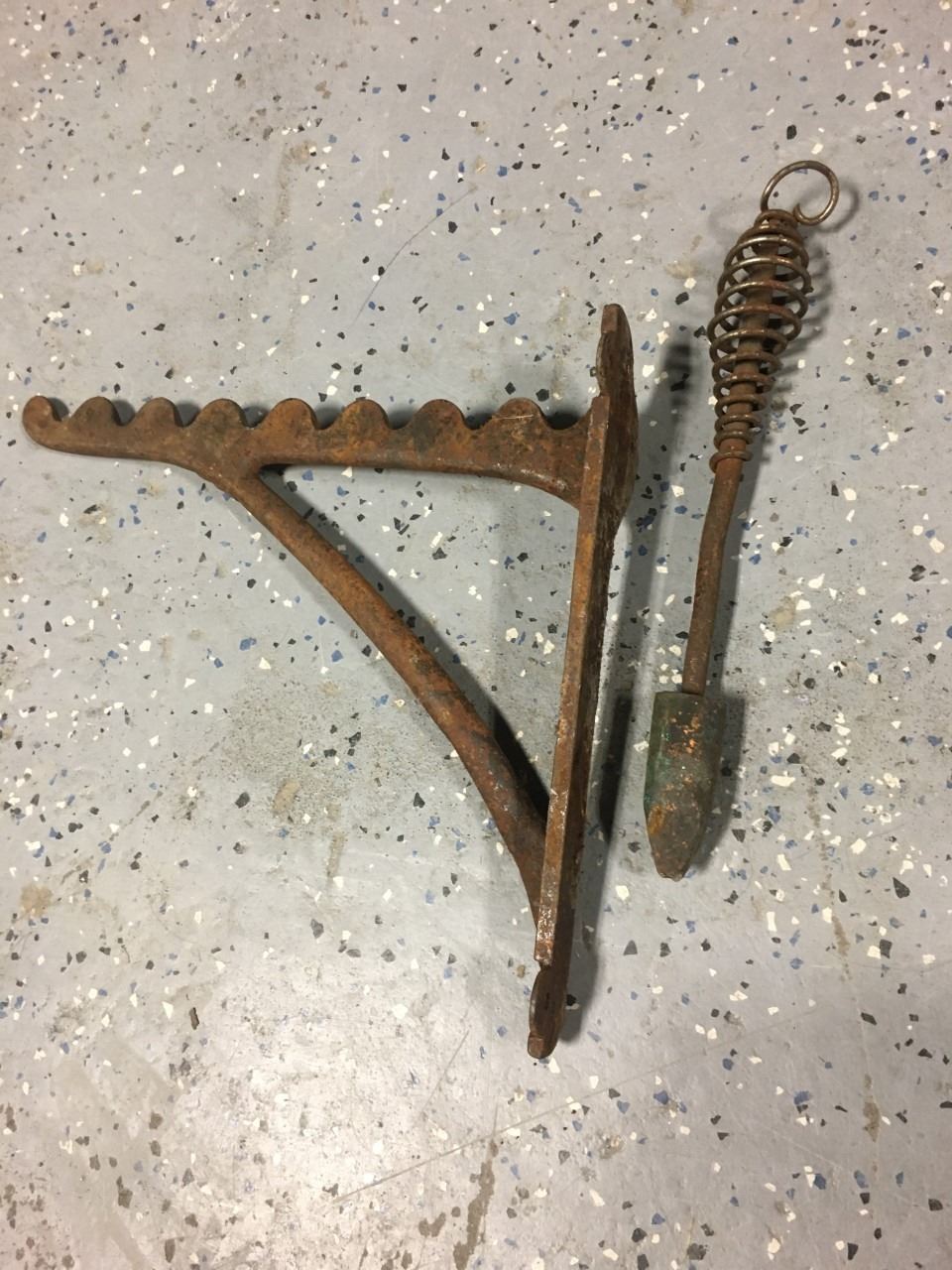 Antique Roof Truss and Soldering Tool