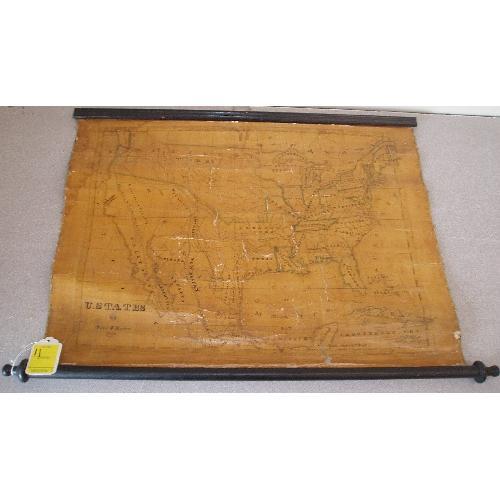 July 4th 1829 John J Rider United States Map