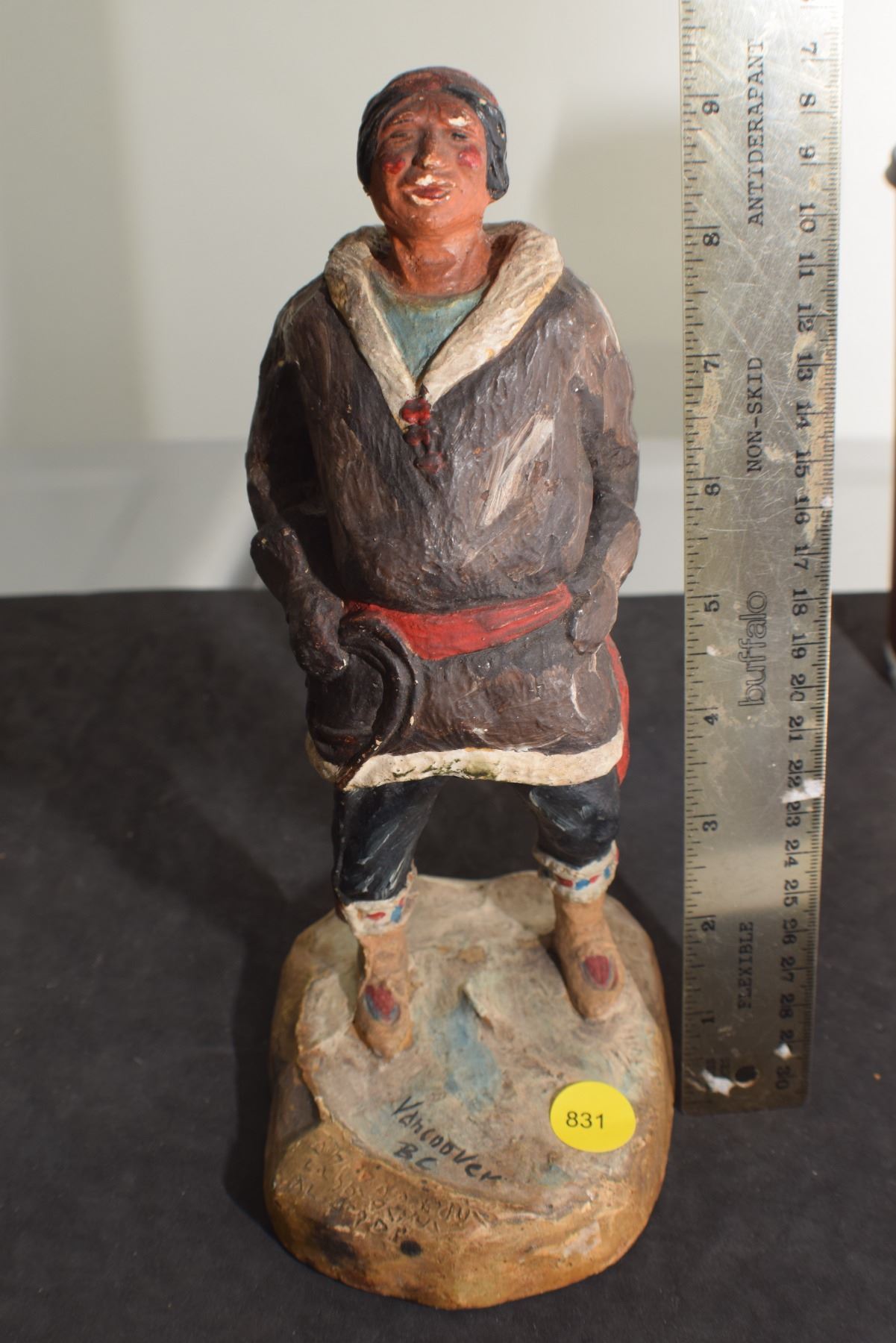 Antique Native Signed Vancouver Statue by Jack Fuller, Alberta Pottery ...