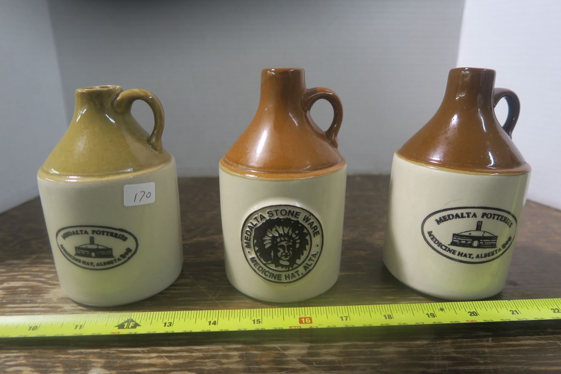 3 Small Medalta Pottery Jugs