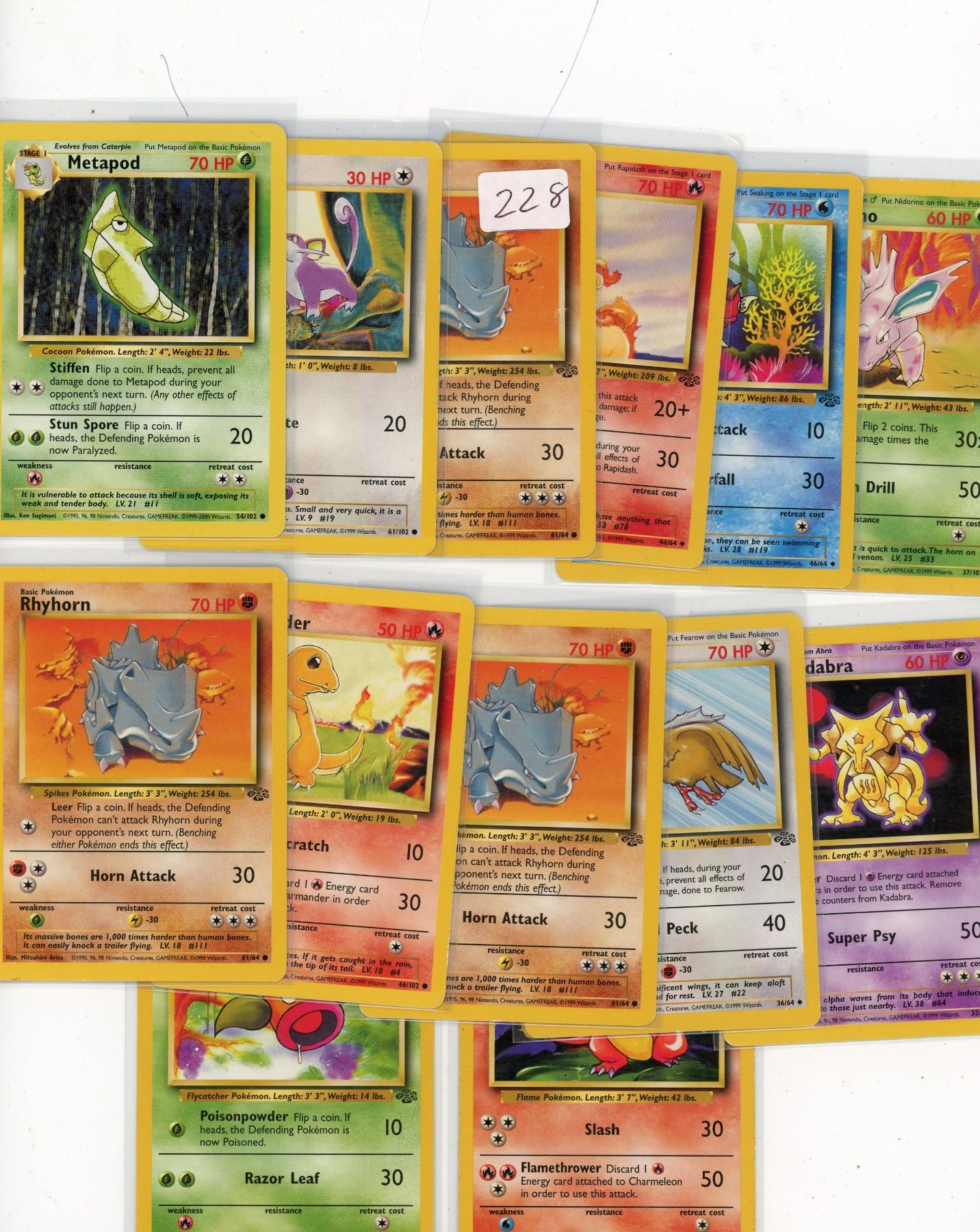 13 1995 Series #1 Pokemon Cards