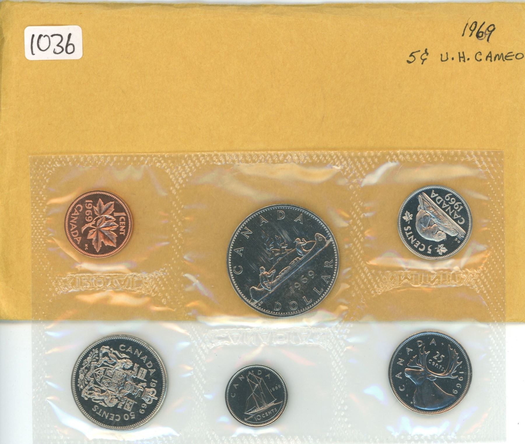 1969 Proof Like Set. Several coins have Cameos.