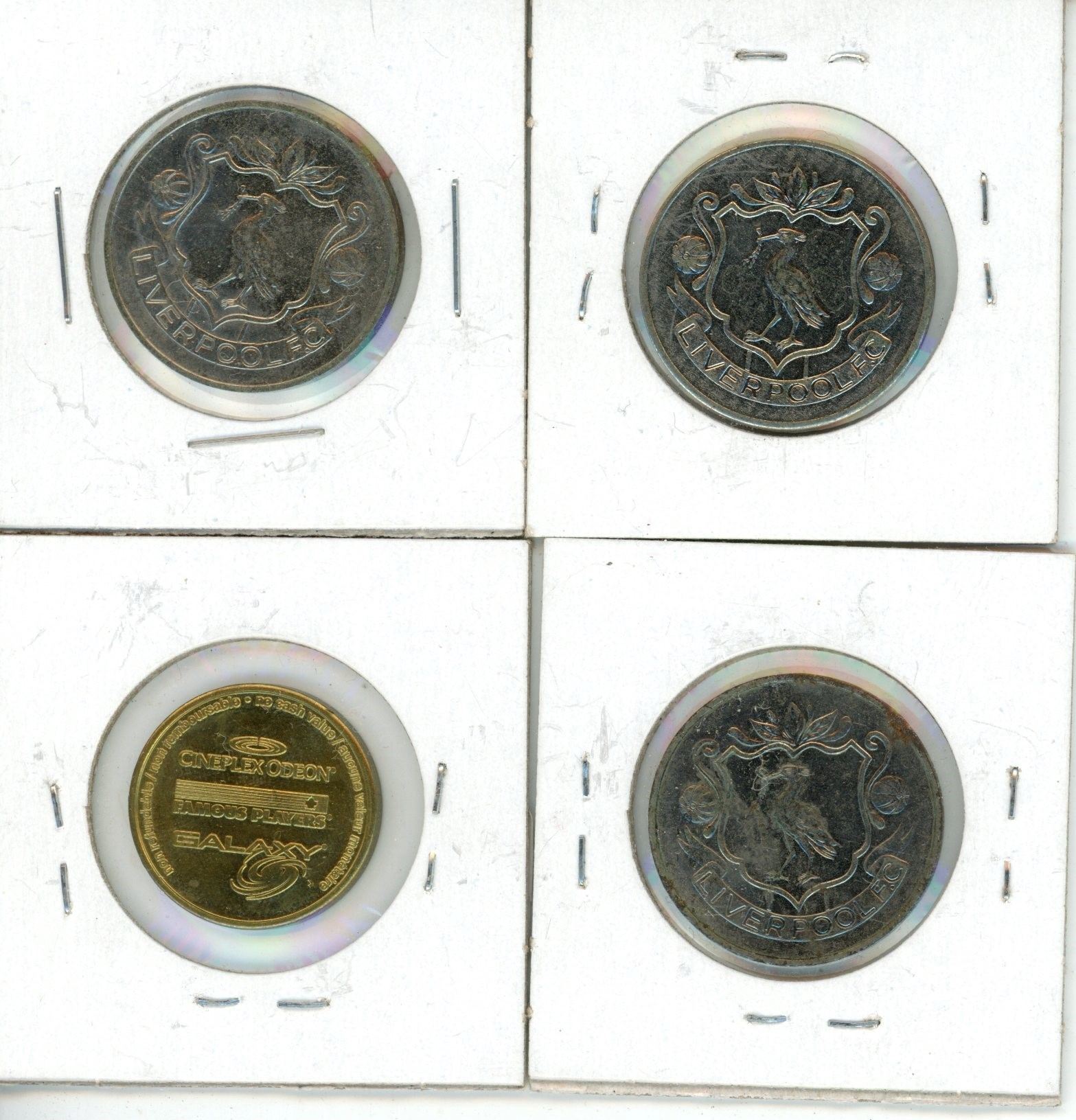 Lot of 4 Tokens - Cineplex Game Token, 3 FA Cup Centennary Tokens