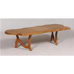 MID-CENTURY HAWAIIAN MONKEY POD COFFEE TABLE