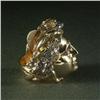 MEDUSA LADY'S RING SET WITH DIAMONDS 14K GOLD