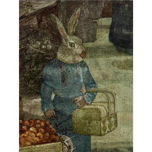 ACRYLIC PAINTING FRANK SAMPSON MORPHED FORMS