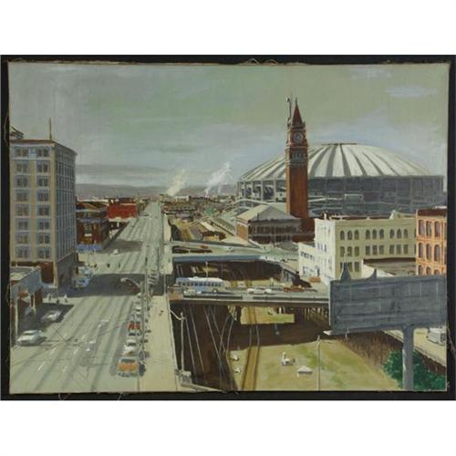 OIL PAINTING EUGENE PIZZUTO SEATTLE WA KING DOME