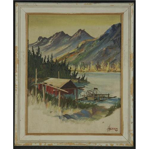 THREE OIL PAINTINGS ELLEN HENNE GOODALE ALASKA