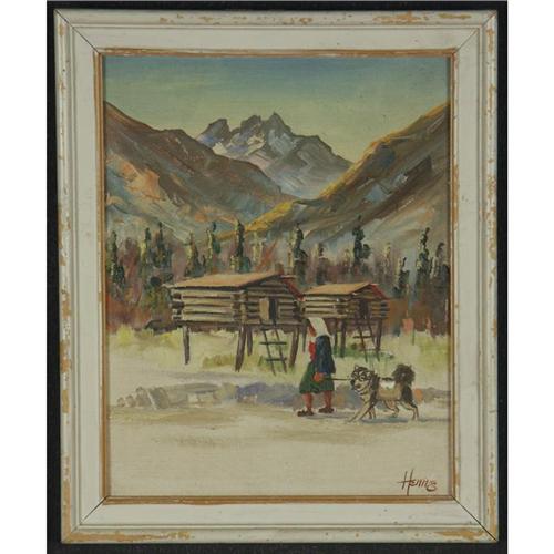 THREE OIL PAINTINGS ELLEN HENNE GOODALE ALASKA