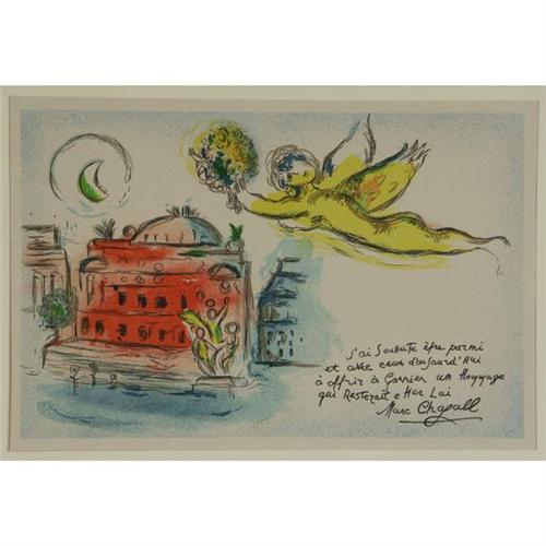 MARC CHAGALL LITHOGRAPH PARIS OPERA HOUSE