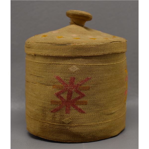 NATIVE AMERICAN TLINGIT BASKETRY CONTAINER