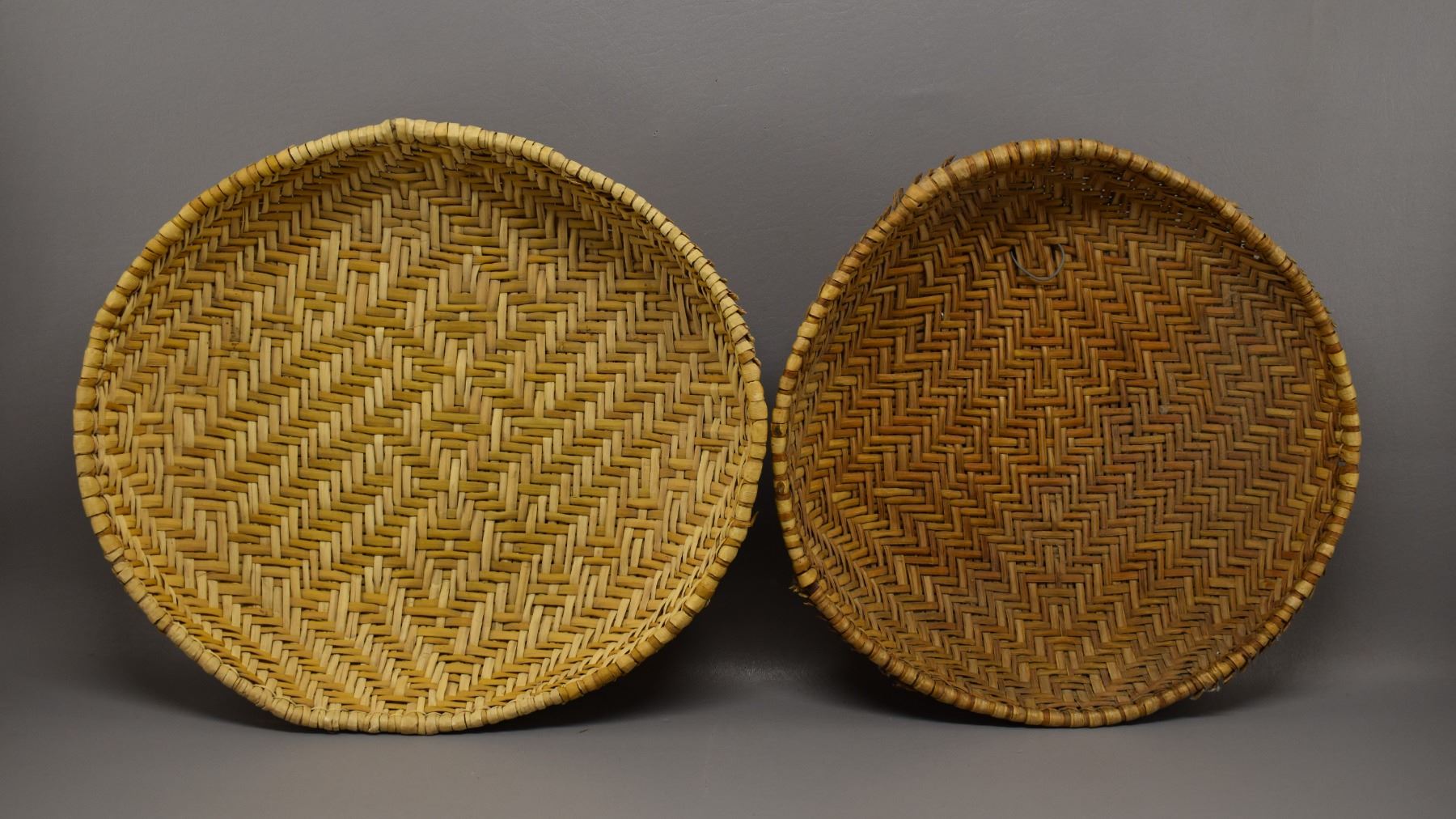 TWO NATIVE AMERICAN HOPI SIFTER BASKETS