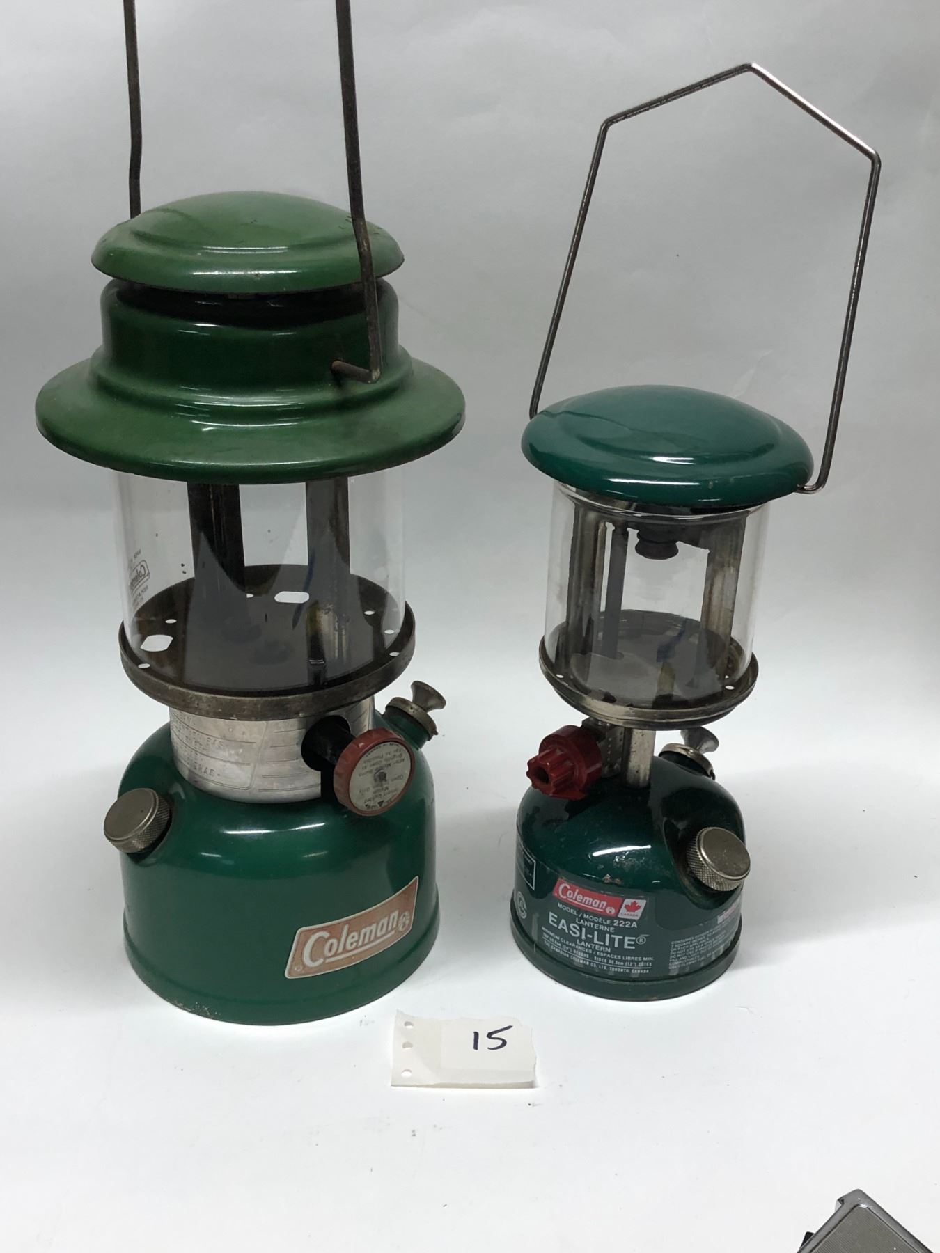 2 Coleman Lanterns Model 335 & 222A Easi-Lite