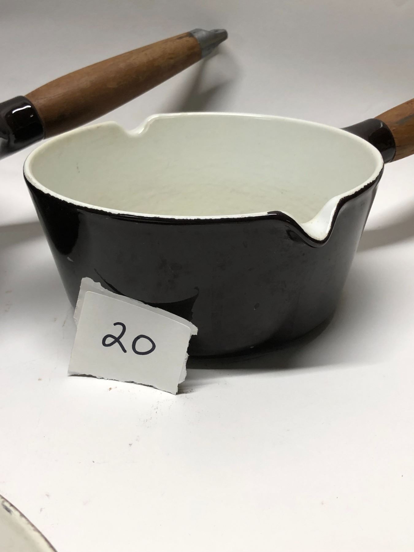 MCM Copco Denmark Michael Lax Cast enamel 10" Fry Pan Pots 8" 6"