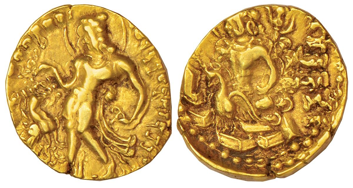 Ancient India: Gupta Empire - gold dinar of Kumara Gupta (c.415-450 AD ...