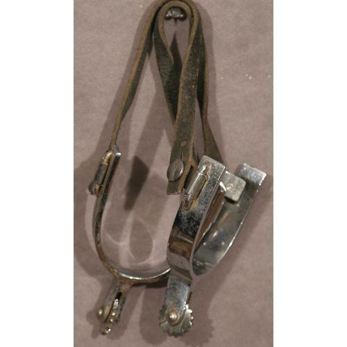 Crockett Renalde nickel-plated spurs