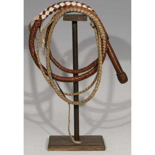 Bucheimer braided leather bull whip