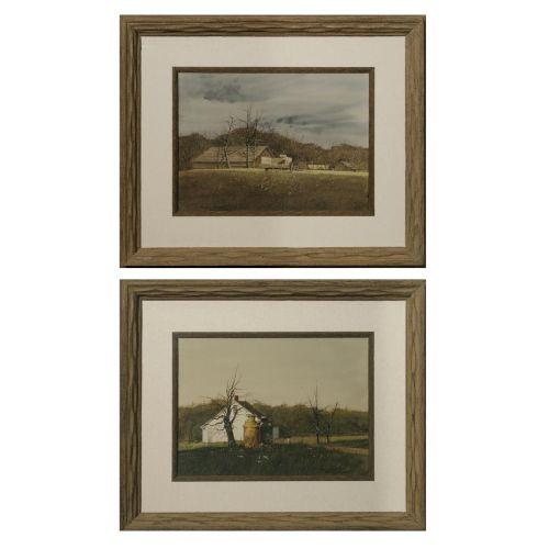 Steven Scott, two watercolors