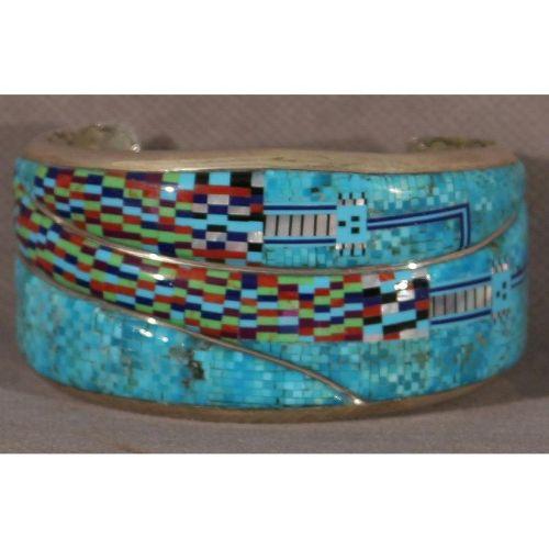Zuni Indian Micro Inlay Bracelet