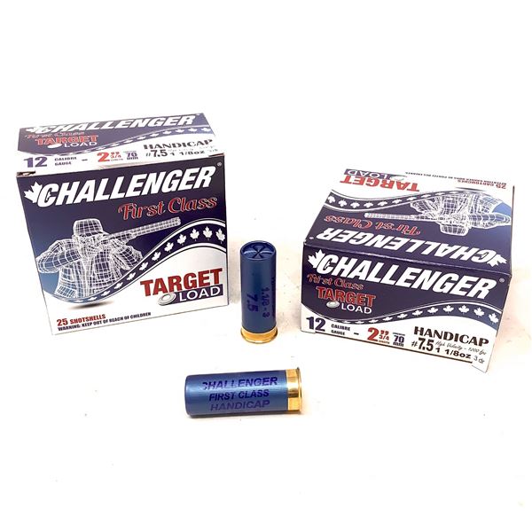 Challenger Target Load 12 Ga, 2 3/4", #7.5 Ammunition, 50 Rounds