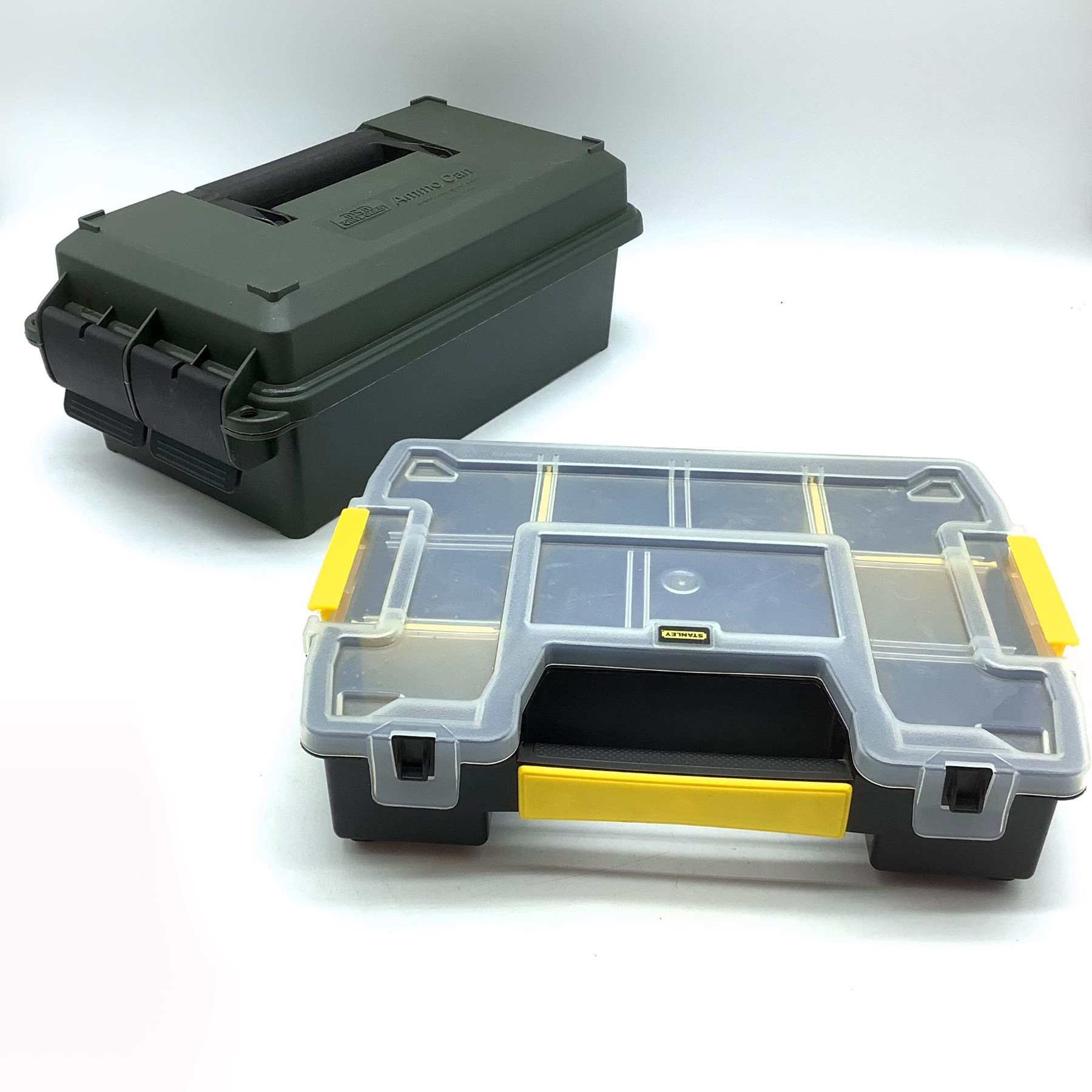 MTM Plastic Ammo Can & Stanley Plastic Small Parts Box
