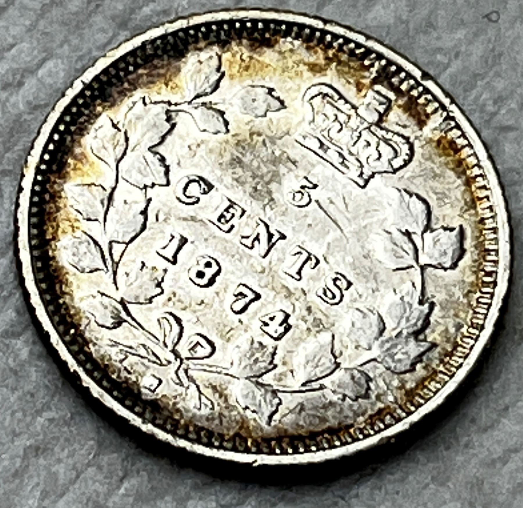 1874 H Crosslet 4 - 5 cents