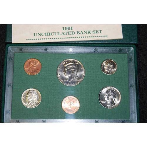 1991 Uncirculated United States Coin Bank Set
