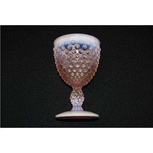 Duncan Miller Pink Opalescent Hobnail Goblets
