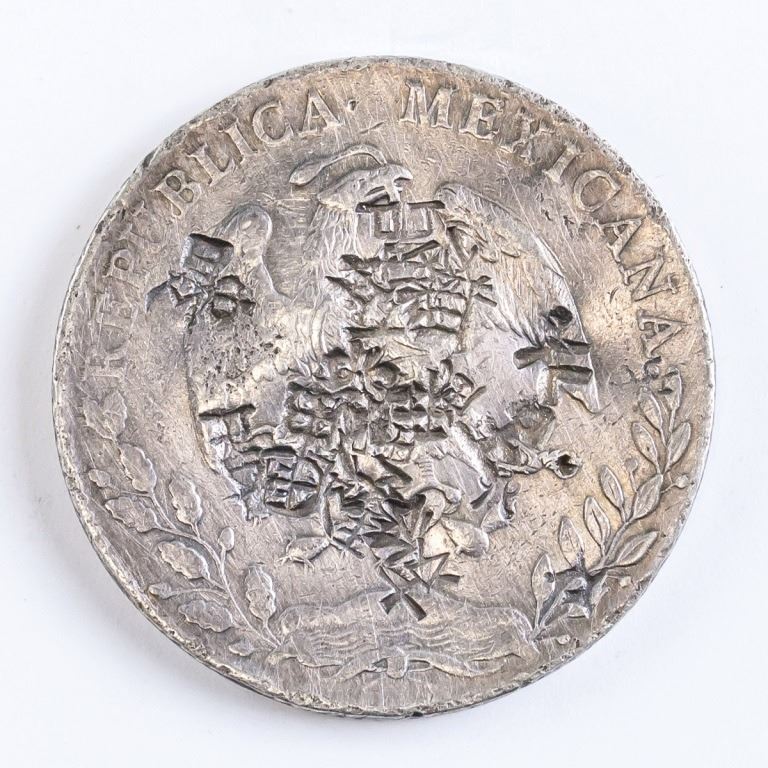 Mexican 1891 Coin Chop Marks