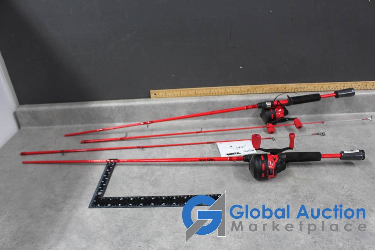 (2) Red Ugly Stik Fishing Rods