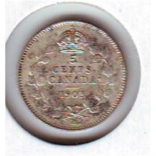 5 Cents 1903H, grade VF-20 Large H.