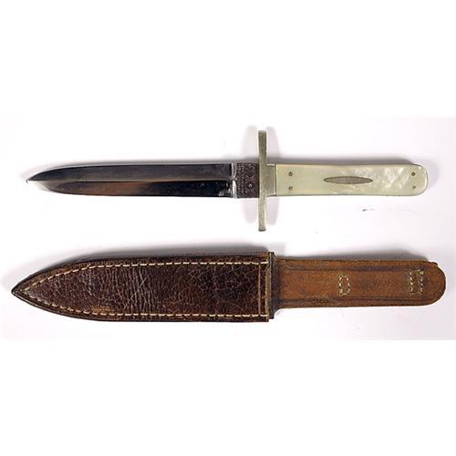George Wostenholm IXL Spearpoint Knife w/Leather Sheath