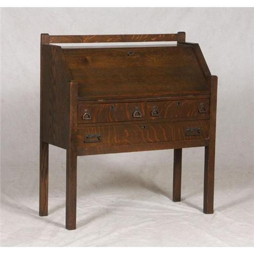 CRON-KILLS COMPANY ARTS AND CRAFT SLANT FRONT DESK