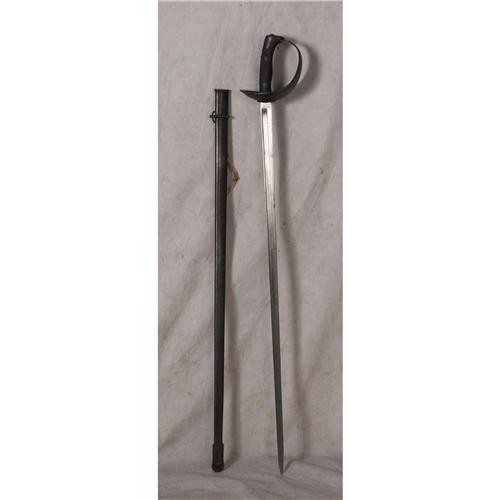 SPANISH SINGLE EDGE SWORD AND SCABBARD