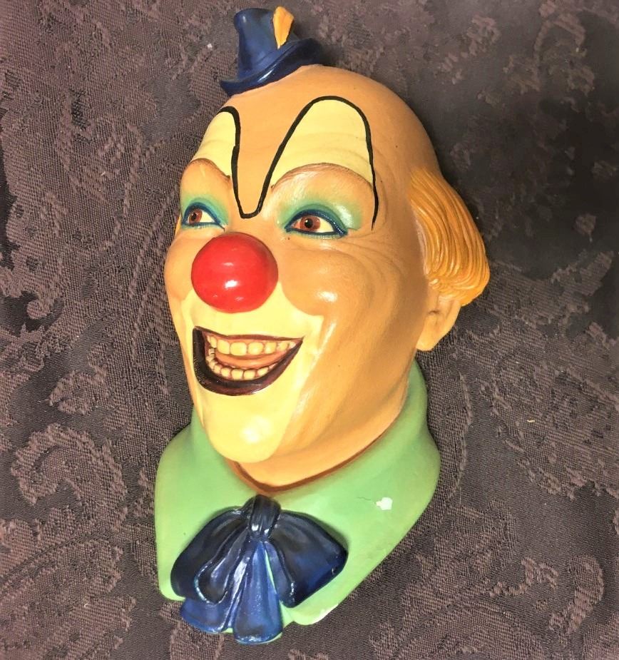 Vintage Bossons Clown Head Wall Mask, No.1 Legend Products England 1983