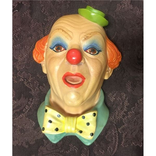 Vintage Bossons Clown Head Wall Mask, No.3 Legend Products England 1984