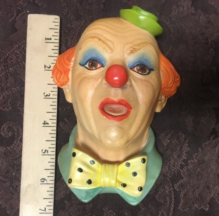 Vintage Bossons Clown Head Wall Mask, No.3 Legend Products England 1984