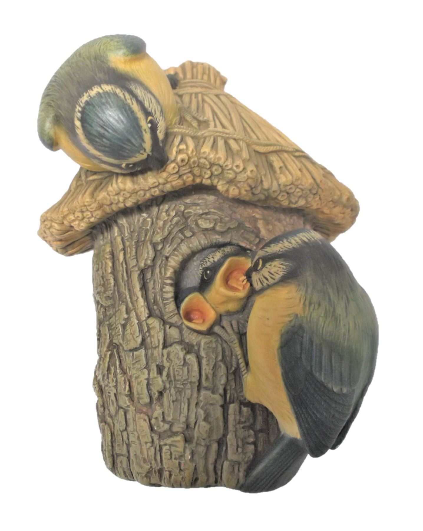 Vintage Bossons Bird House with Blue Tits - 1967